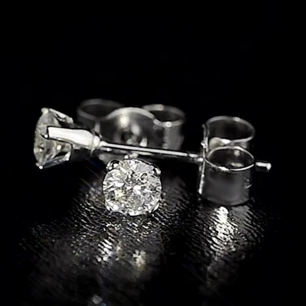 Diamond Stud Earring Crown Setting - Gem